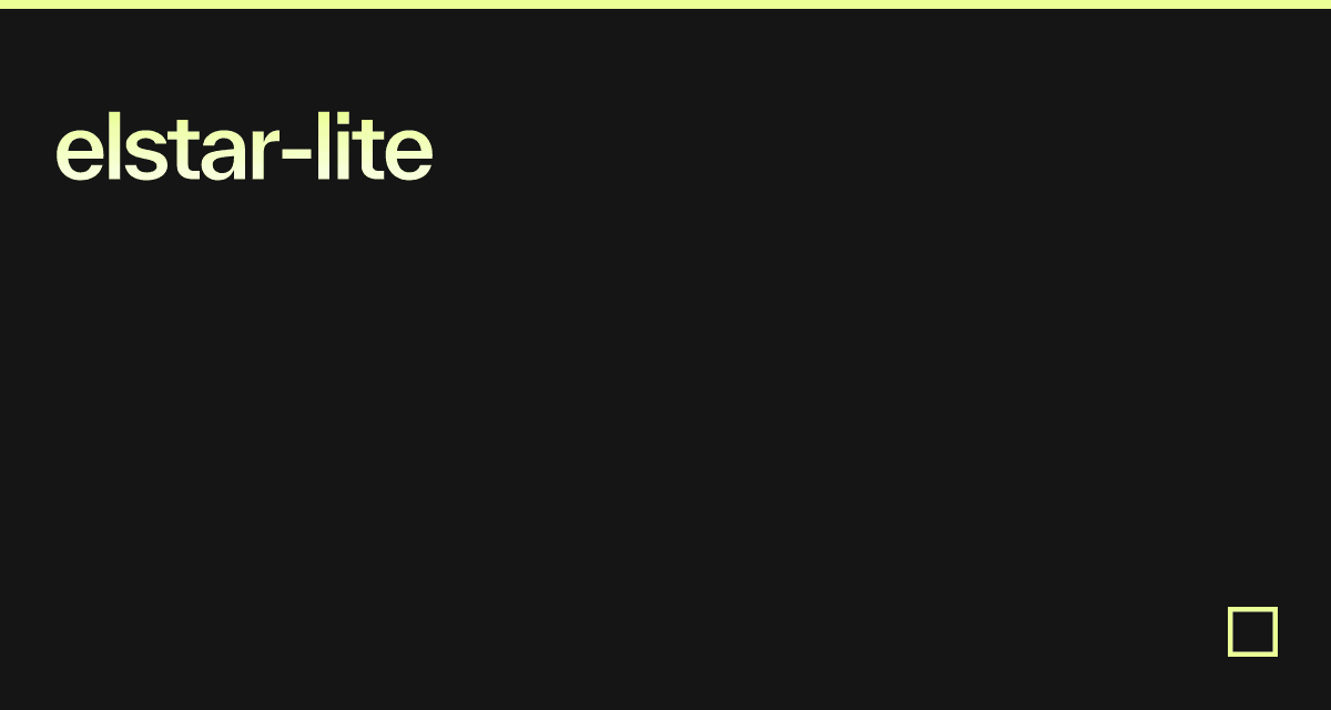 elstar-lite - Codesandbox