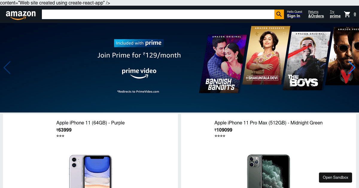amzone-clone - Codesandbox