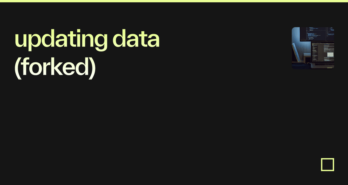 updating data (forked) - Codesandbox