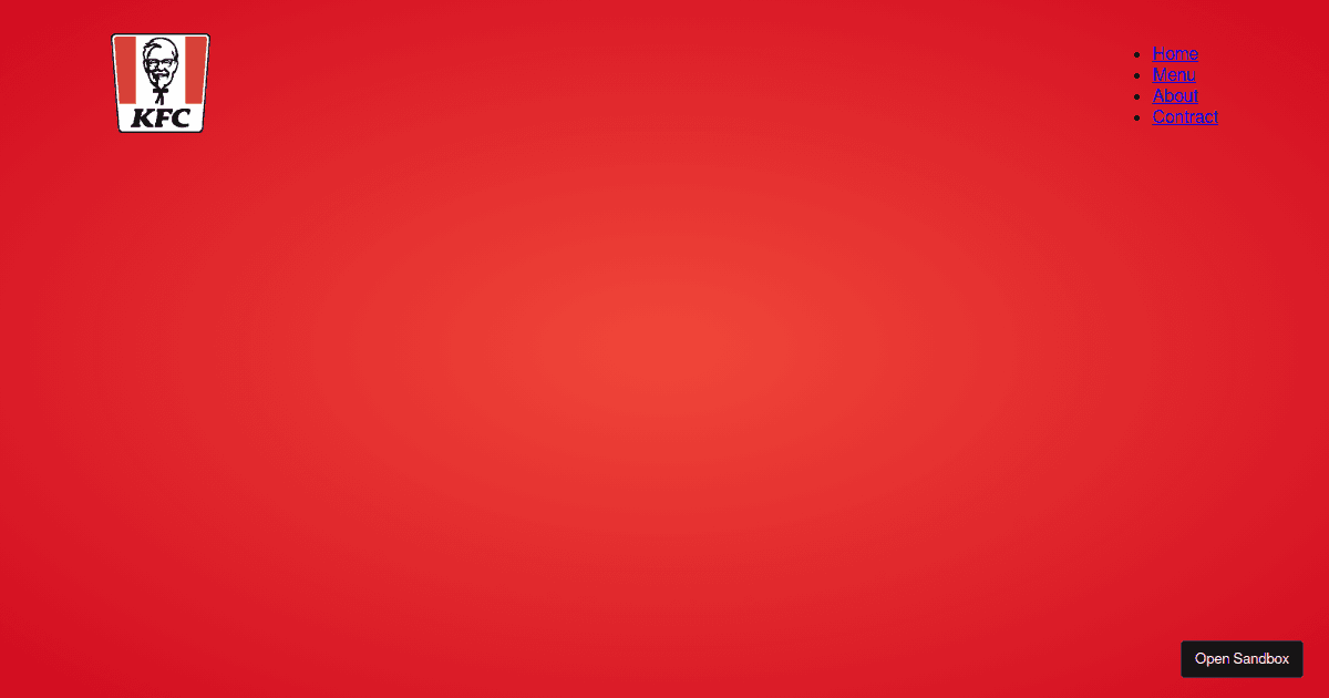 Kfc Website - Codesandbox