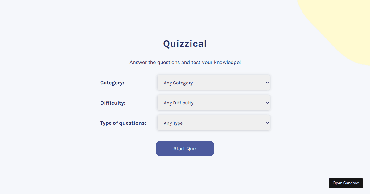 quizzical - Codesandbox
