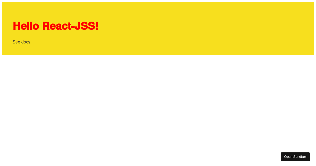 React-JSS Playground - Codesandbox