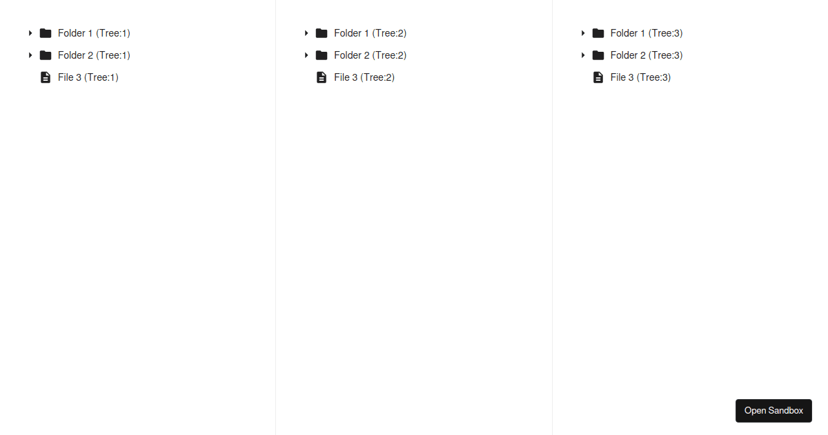 Multiple Tree (TS) - Codesandbox
