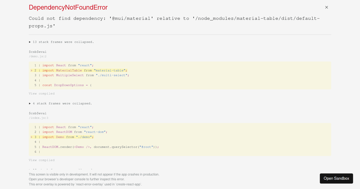 Material Table Demo - Multi Select Dropdown - Codesandbox Material Table Demo - Multi Select Dropdown - Codesandbox