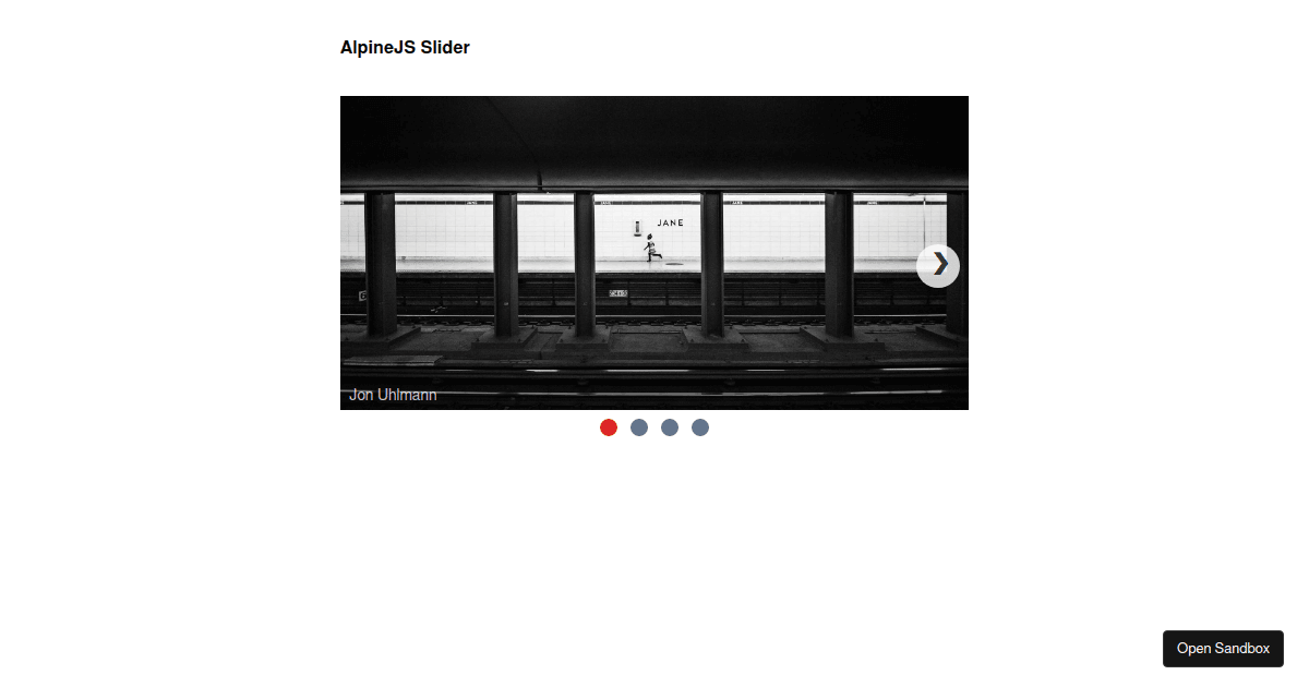 AlpineJS Slider - Codesandbox
