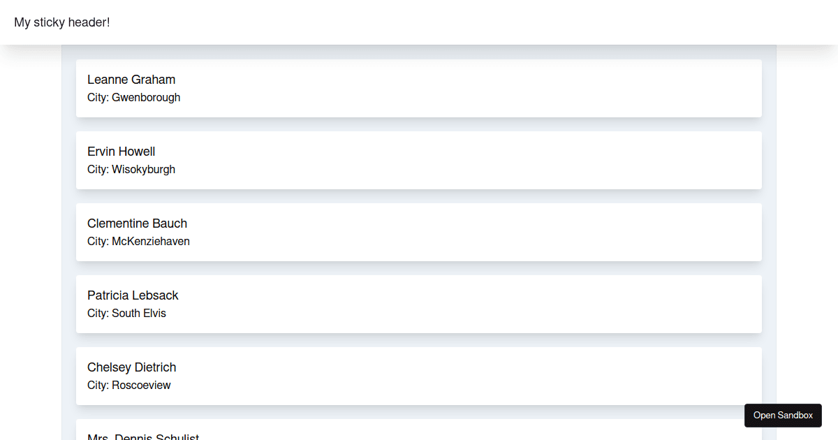 scroll lazy load top and bottom (forked) - Codesandbox