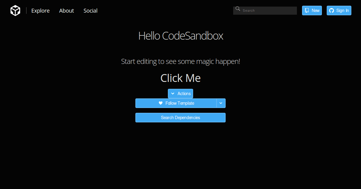 CodeSadbox Prototyping Playground - Codesandbox
