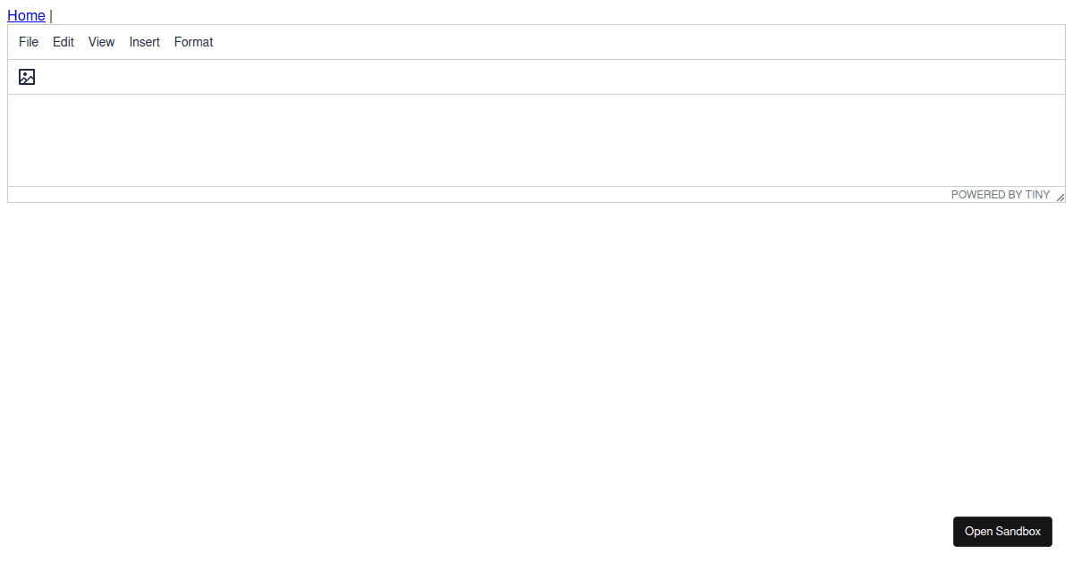 Tinymce Image Plugin Bug Codesandbox