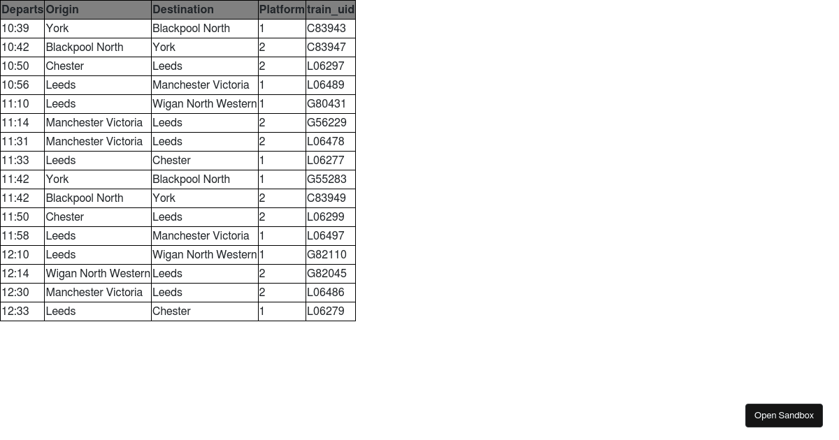 train-station-timetable - Codesandbox