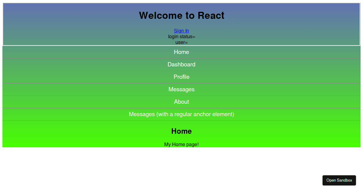 Menu-React-Route-Login-Logout - Codesandbox