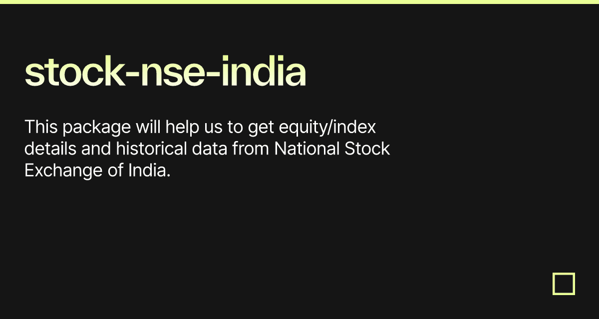 stock-nse-india - Codesandbox stock-nse-india - Codesandbox