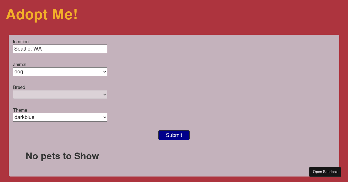 adopt-me - Codesandbox
