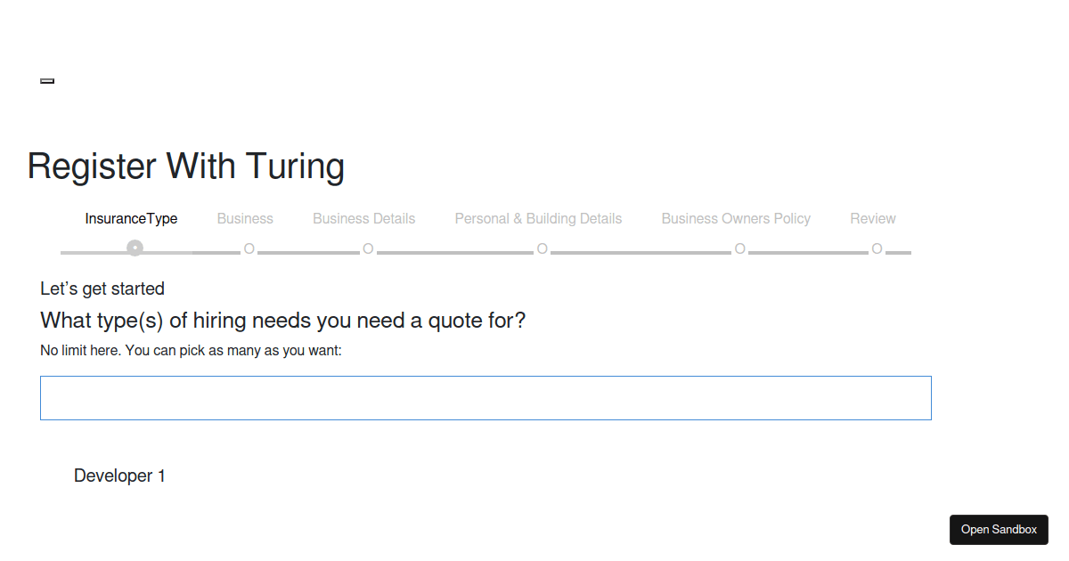 wizard - Codesandbox