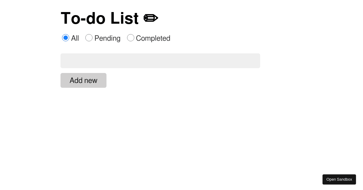 valtio-to-do-list (forked) - Codesandbox
