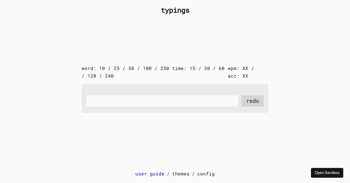 Miodec/typings - Codesandbox