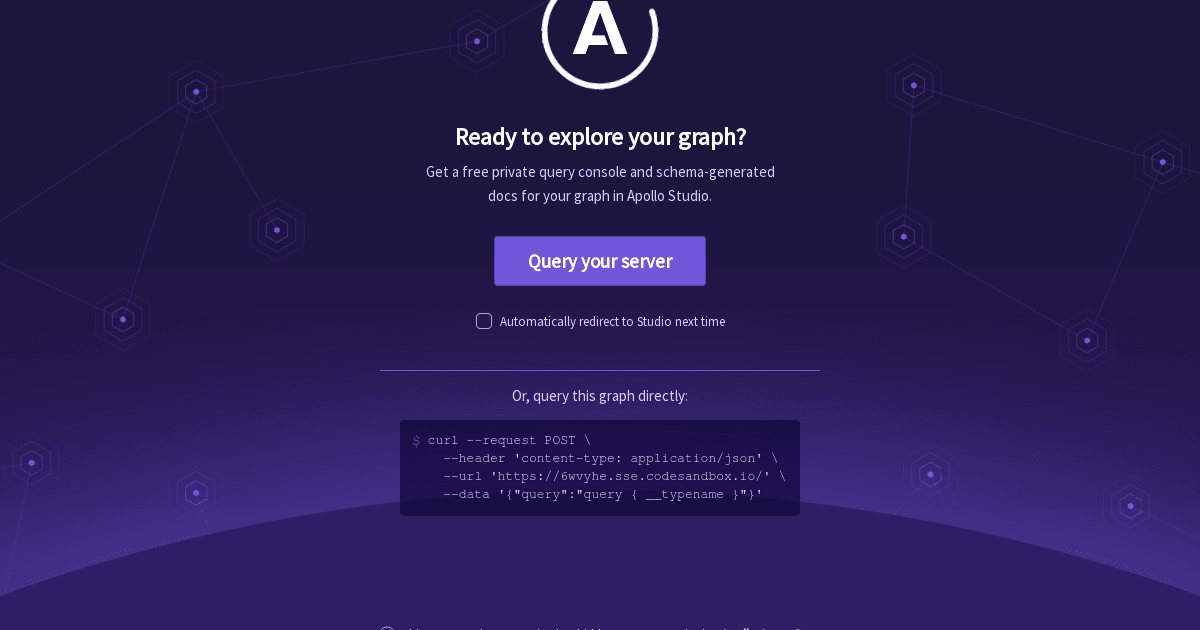 Apollo Server Typescript - Codesandbox