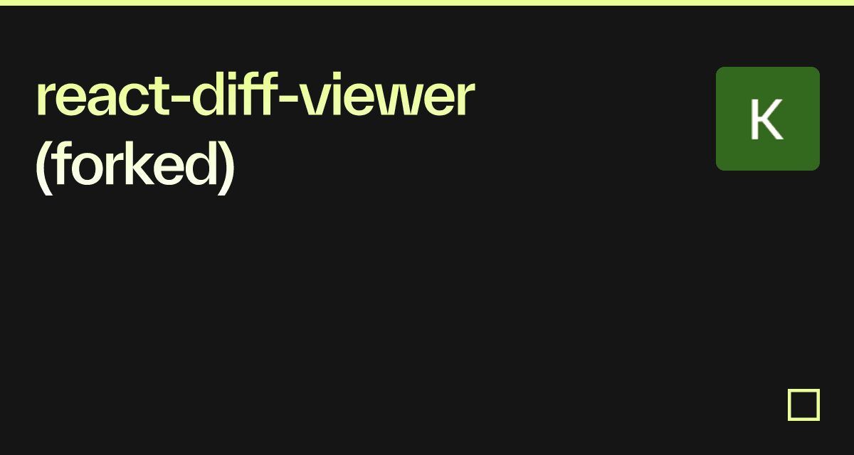 react-diff-viewer (forked) - Codesandbox