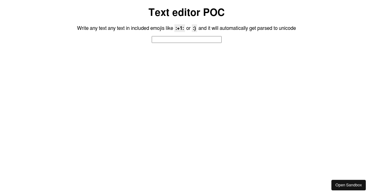 Text Editor POC - Codesandbox