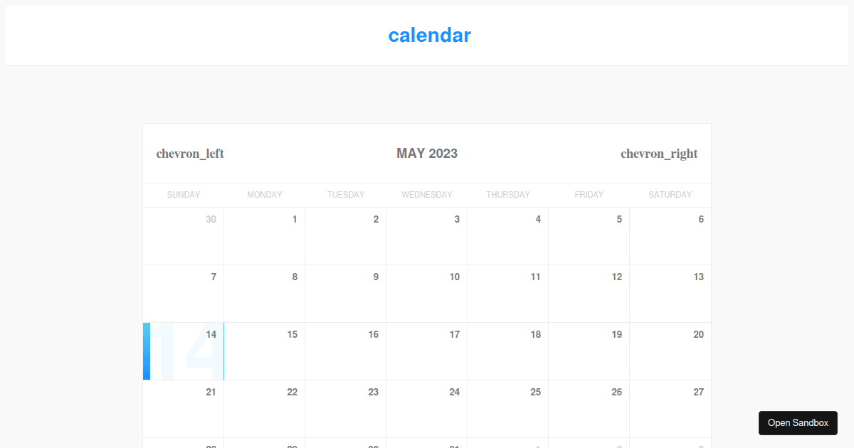 calender - Codesandbox