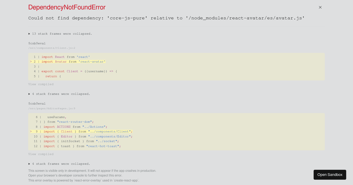 realtime-code-editor - Codesandbox