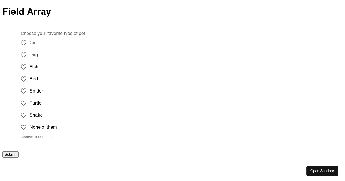 checkbox - Codesandbox