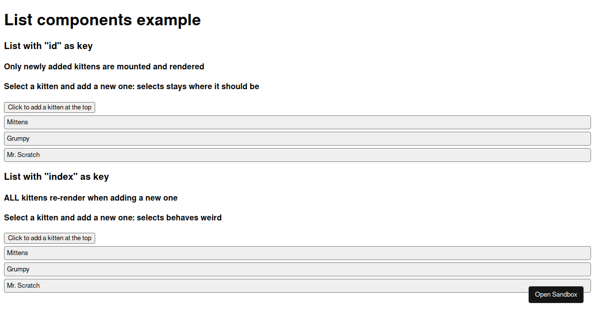 dynamic-list-with-index-and-id - Codesandbox