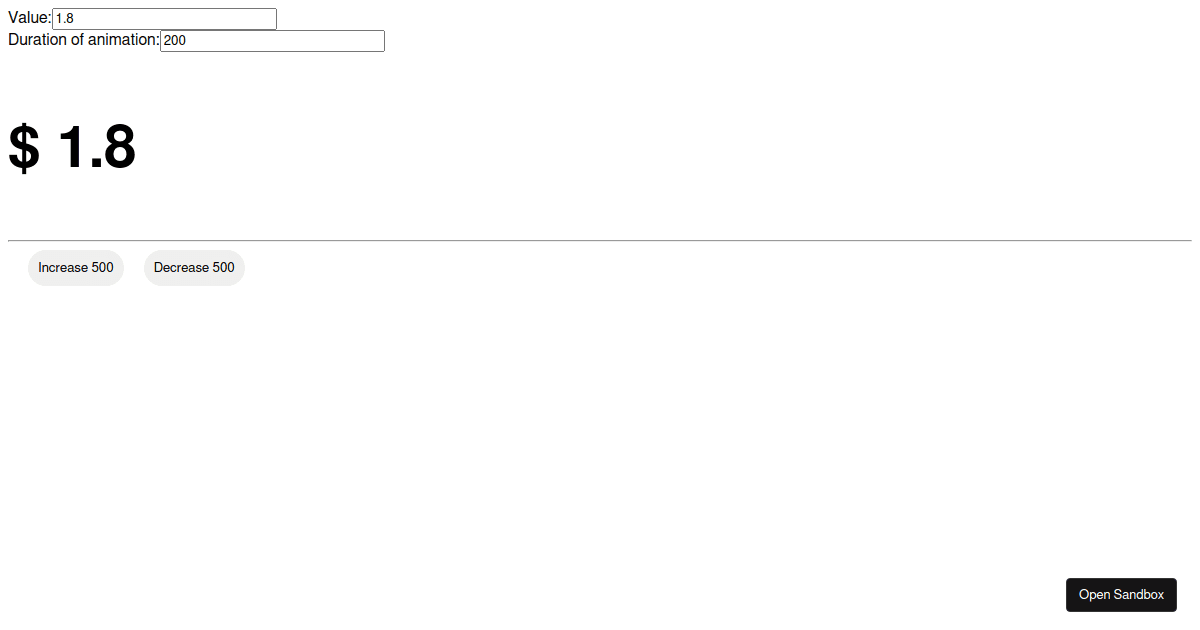animated-number-vue - Codesandbox animated-number-vue - Codesandbox