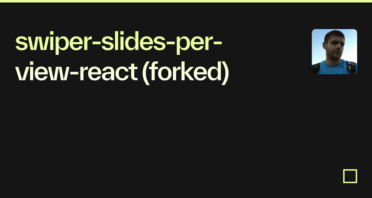 Swiper Slides Per View React Forked Codesandbox