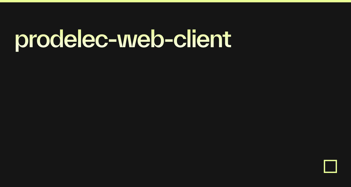 prodelec-web-client - Codesandbox