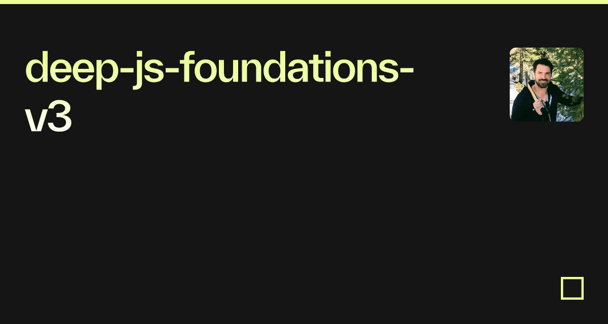 Deep Js Foundations V3 Codesandbox