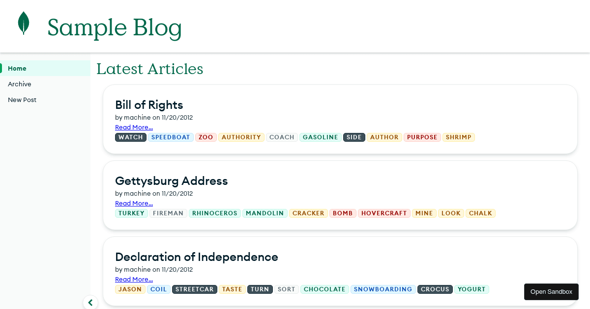 React Application With Mern Backend Codesandbox