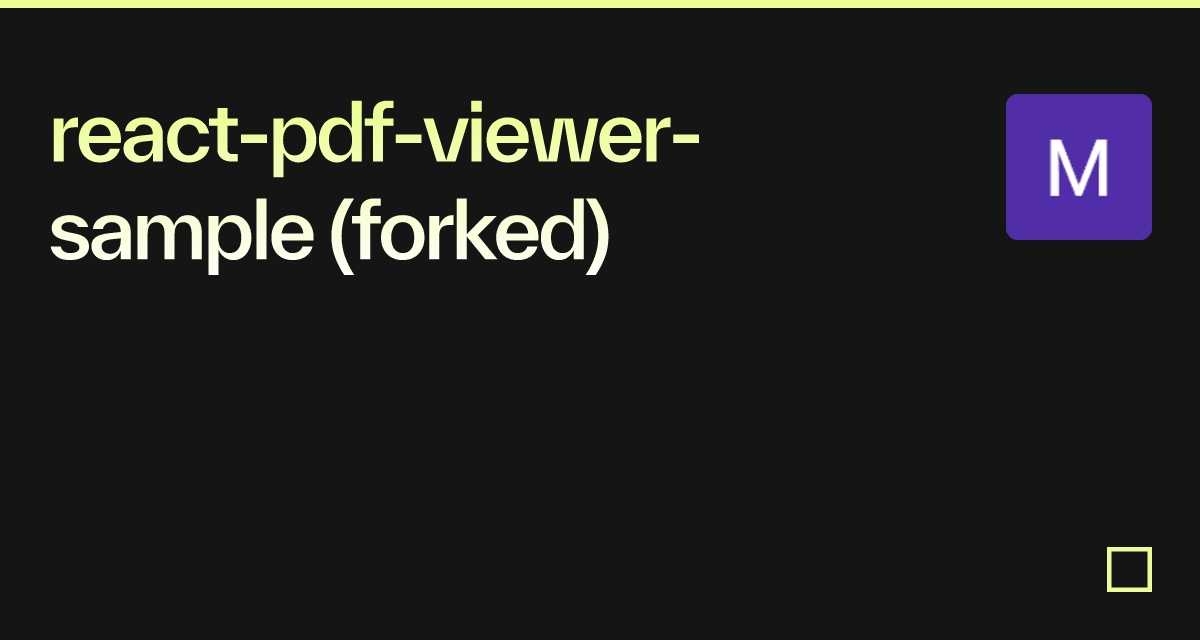 React pdf viewer sample forked Codesandbox React pdf viewer sample forked Codesandbox