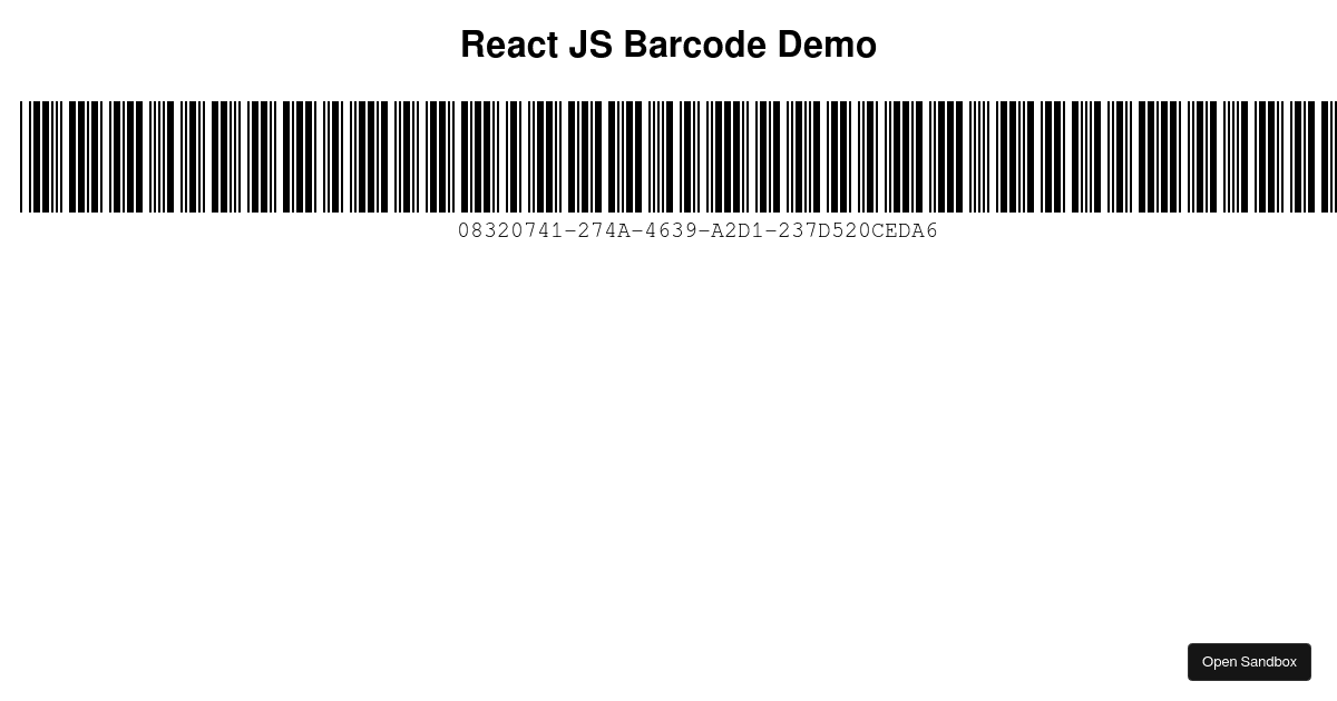react-jsbarcode (forked) - Codesandbox