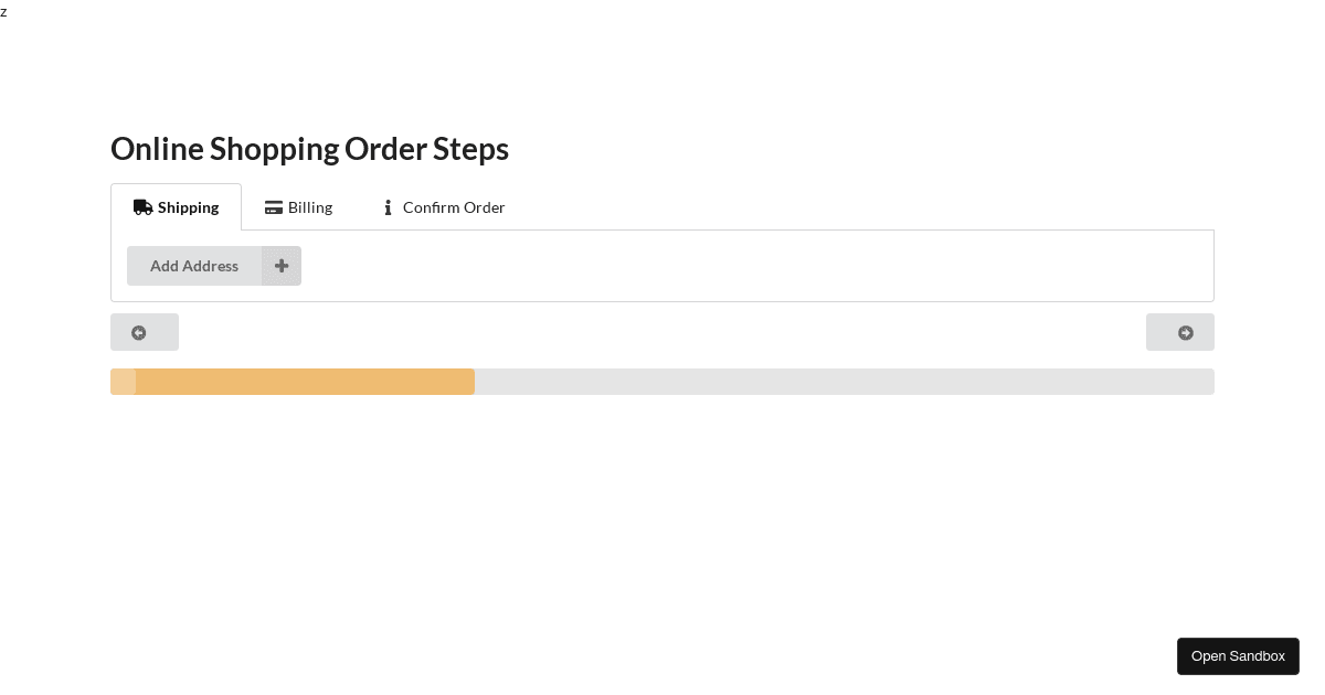 Online Order Product Growth Demo - Codesandbox