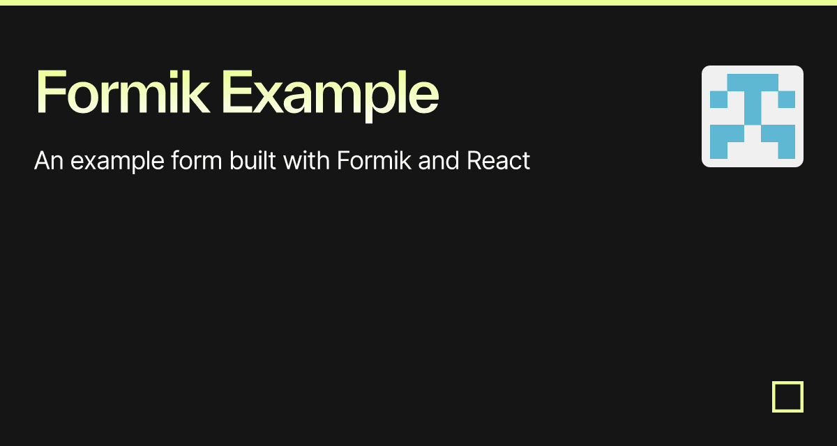 Formik Example - Codesandbox