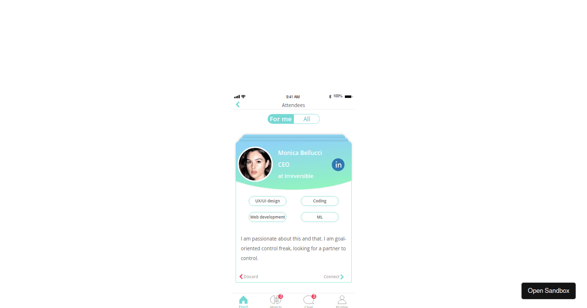 React swipe cards - Codesandbox