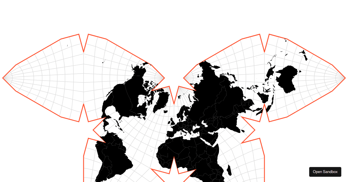 World map sphere masking - Codesandbox