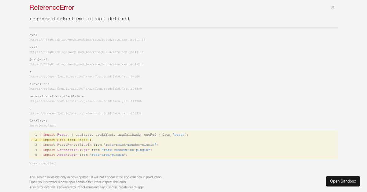 Retejs React Render Forked Codesandbox