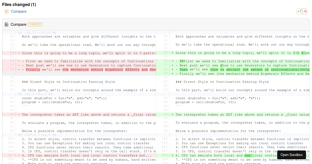 diff2html (forked) - Codesandbox