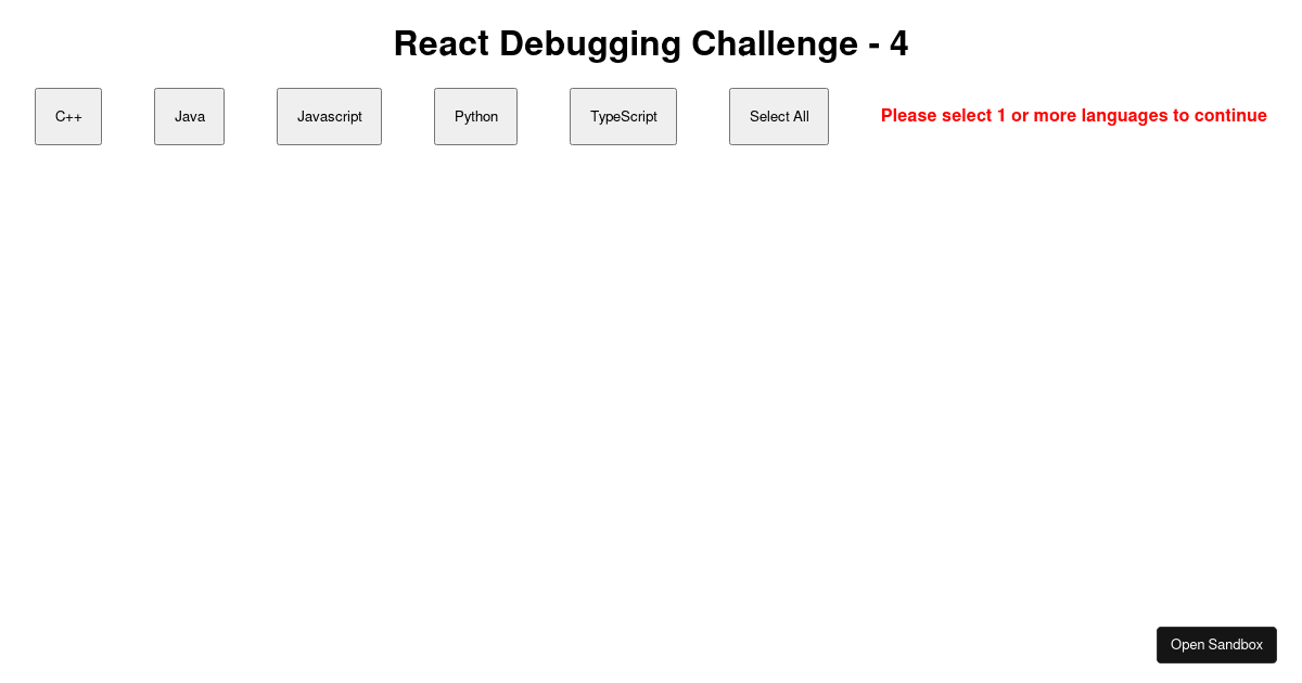 react-debugging-challenge-4 - Codesandbox