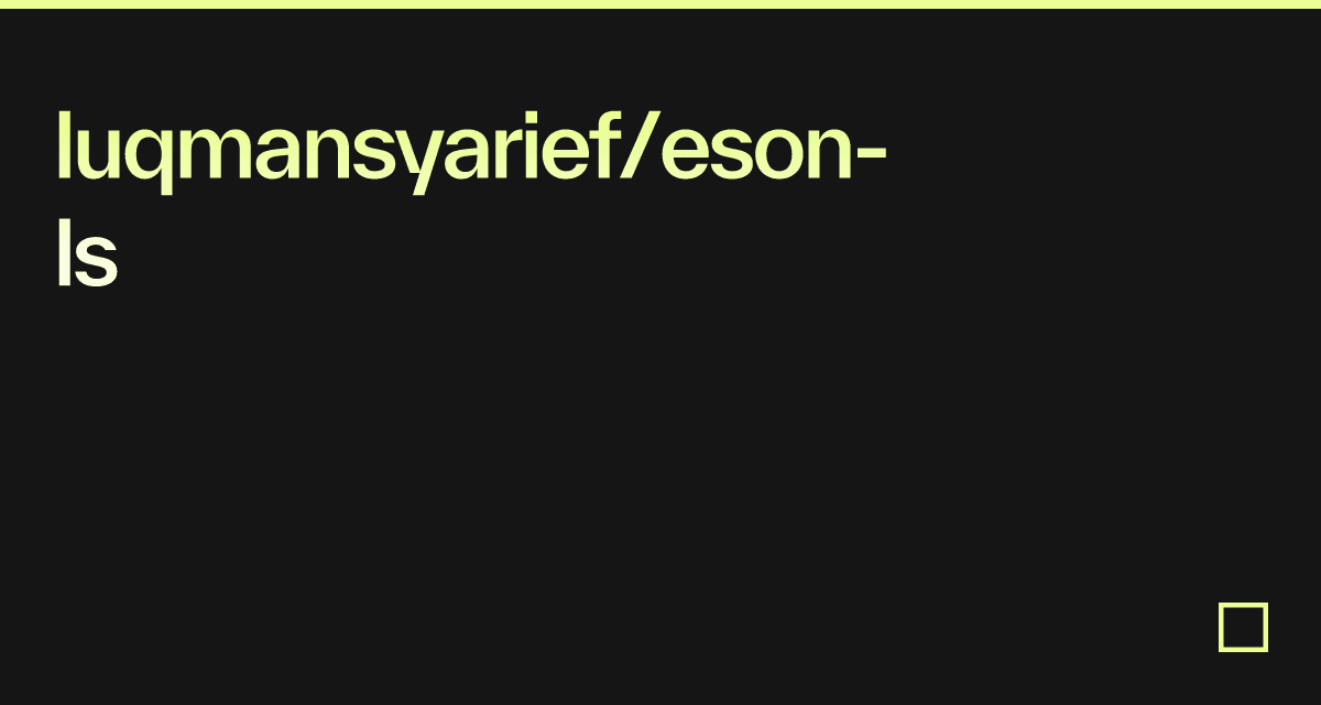 luqmansyarief/eson-ls - Codesandbox