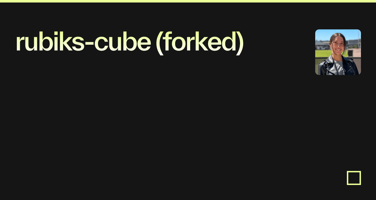 rubiks-cube (forked) - Codesandbox