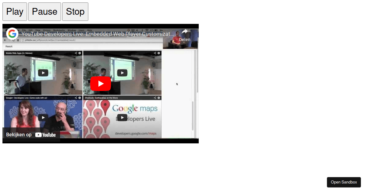 Youtube Video Player Html Codesandbox
