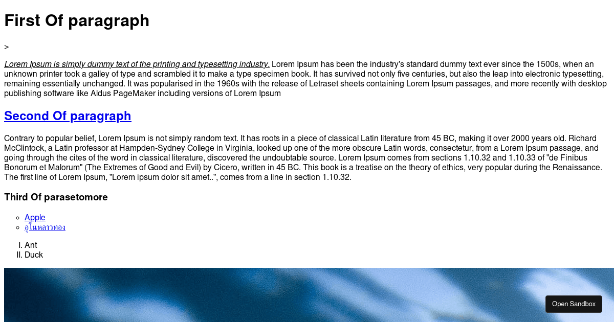 Example (forked) - Codesandbox
