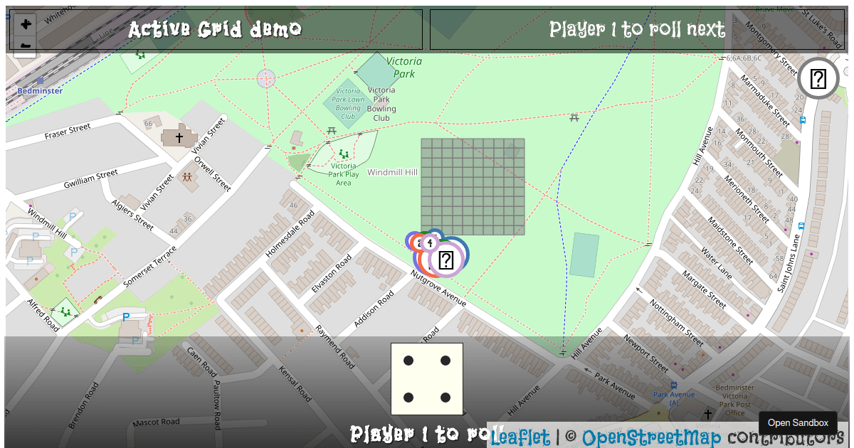 react-leaflet grid-dice-annoying-music - Codesandbox