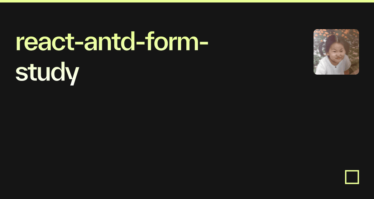 react-antd-form-study - Codesandbox