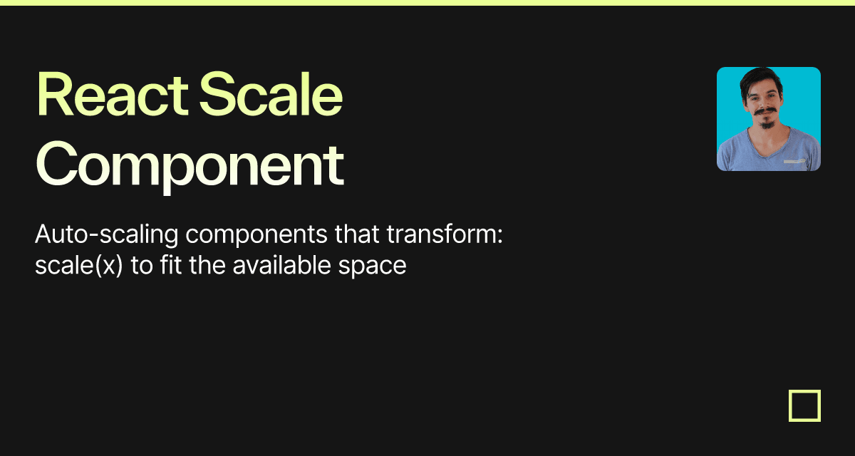 React Scale Component - Codesandbox