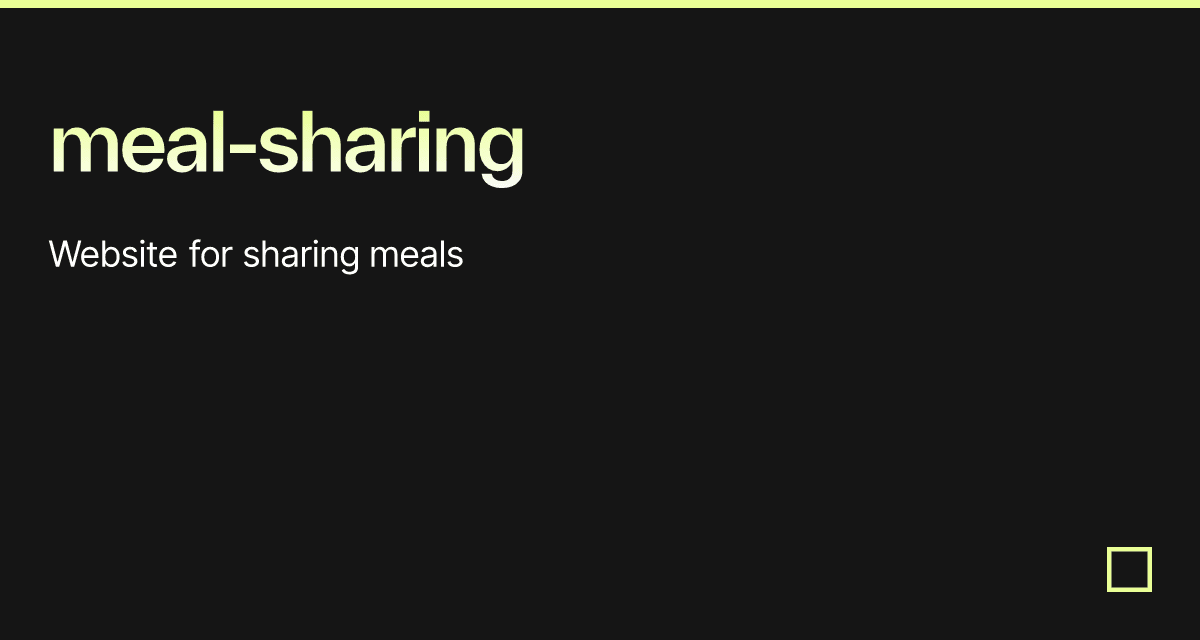 meal-sharing - Codesandbox