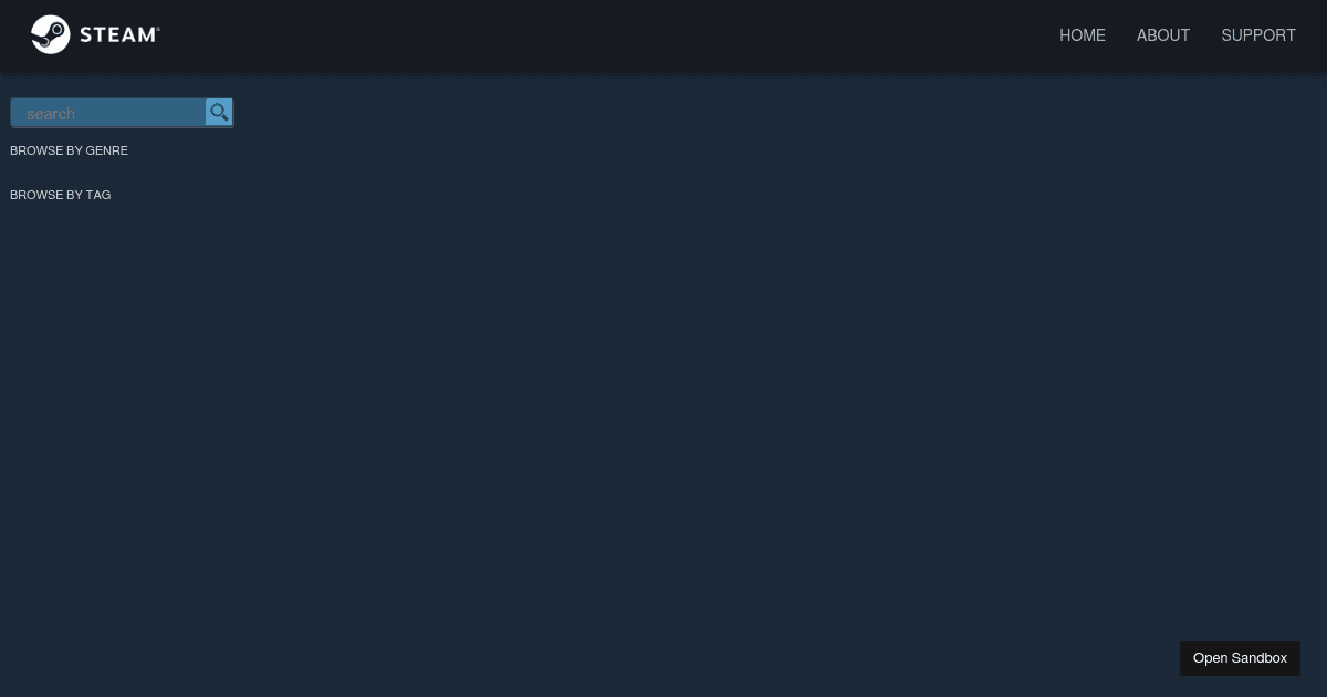 steam page (forked) - Codesandbox