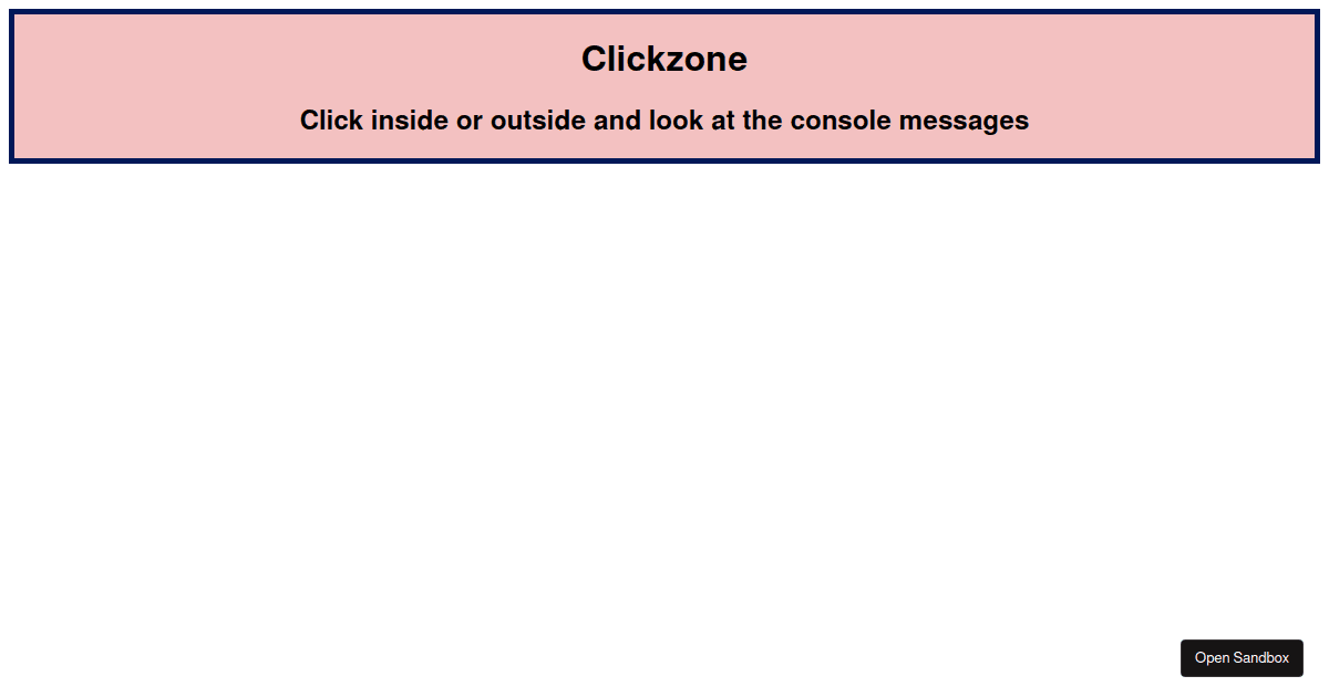 React Click Outside Codesandbox